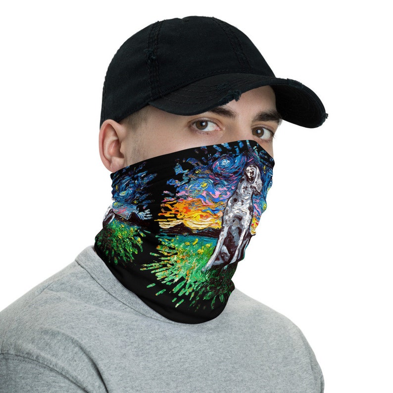 Merle Great Dane Dog Starry Night Art Face Mask Face Shield - Etsy