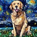 Golden Retriever Starry Night Dog Art CANVAS Print by Aja Choose Canine ...
