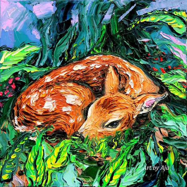 Baby Deer Art - Etsy