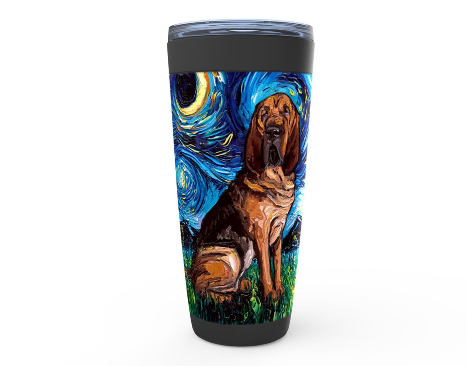 Bloodhound Starry Night Dog Viking Tumbler Insulated Stainless Steel ...
