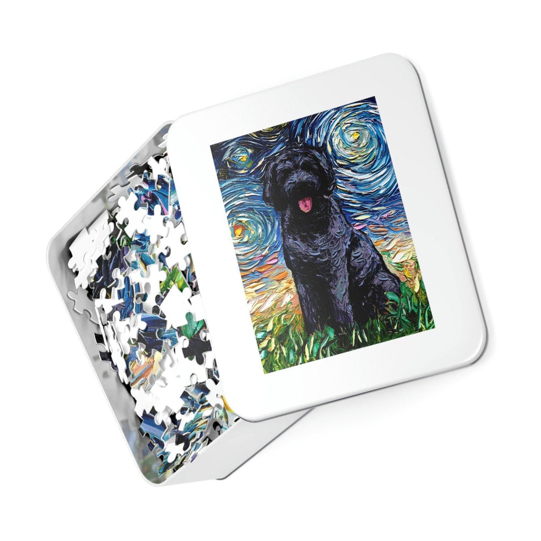 Premium Puzzle Black Goldendoodle Labradoodle Starry Night Dog 252 or ...