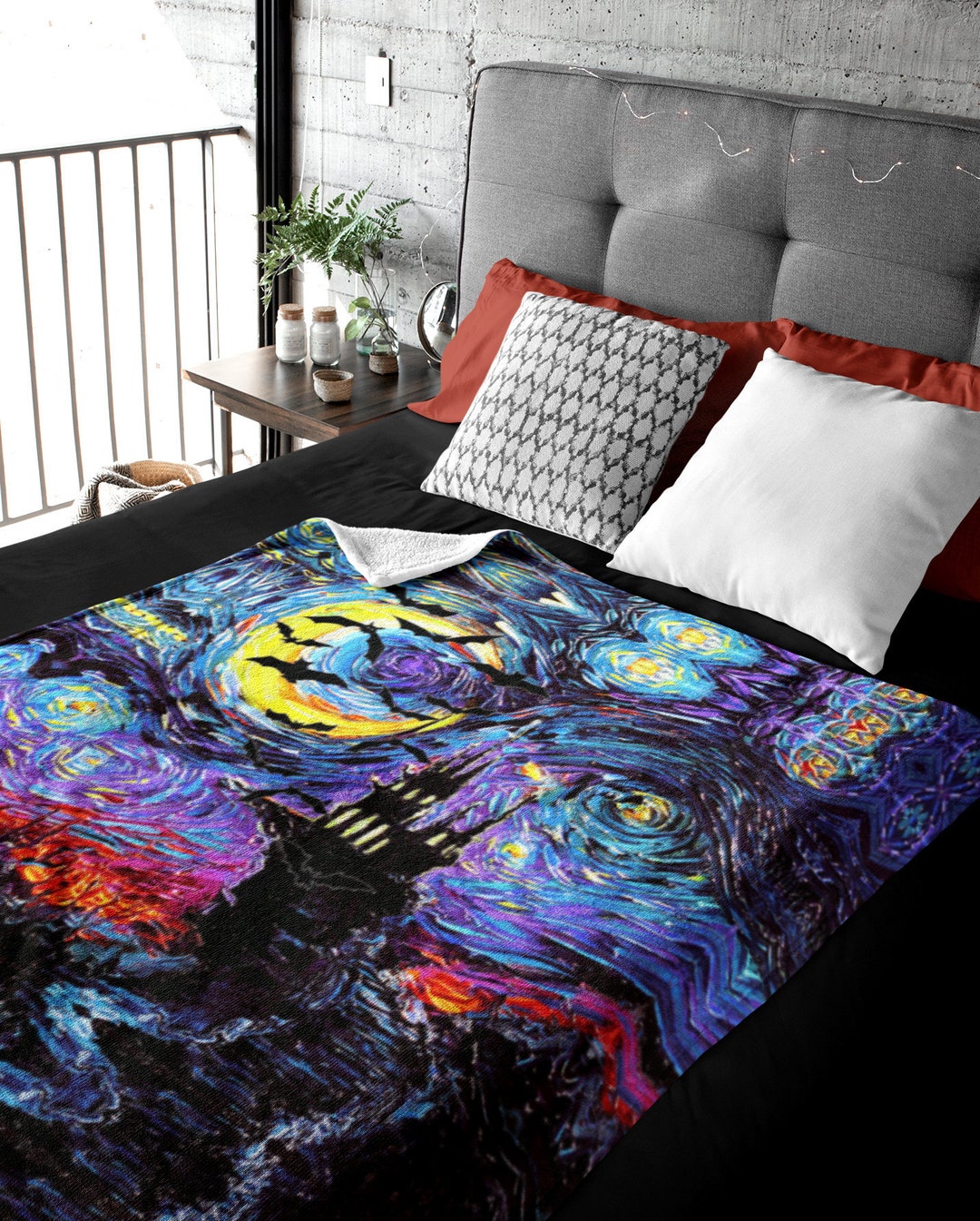 Transylvanian Night 60x50 Inch Throw Blanket Halloween Decor Vampire ...
