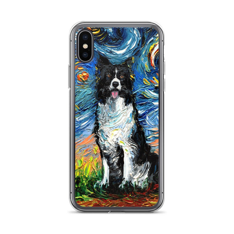 Border Collie Night 2 iPhone Case Dog Lover Phone Protector Starry ...