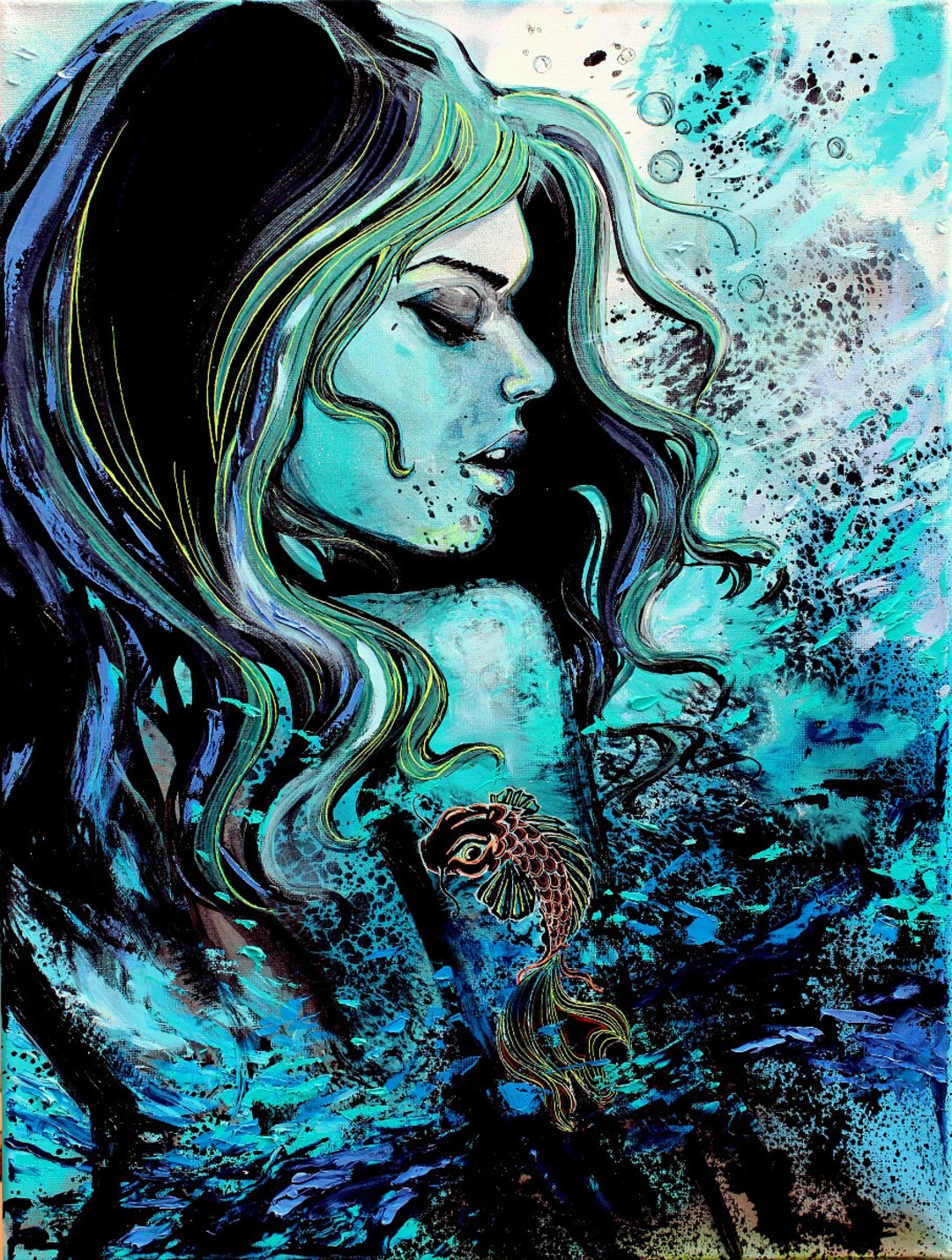 Female Figure Print on Canvas Stretched and Ready to Hang Wall Decor ...