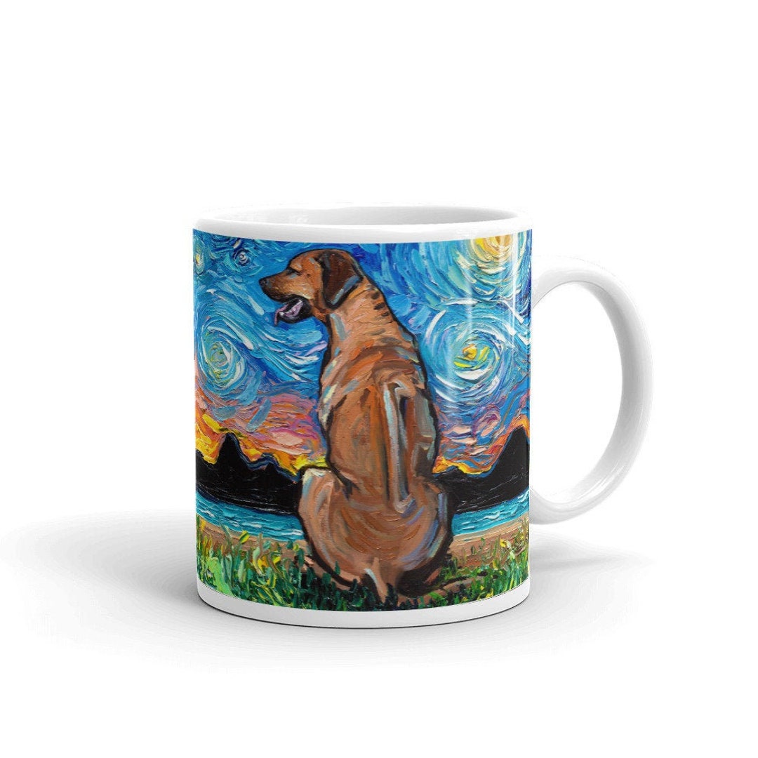 Rhodesian Ridgeback Starry Night Coffee Mug Dog Lover Art by Aja ...