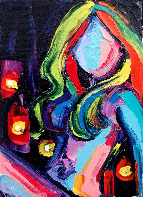 Femme 70 Large 18x24 Abstract Nude Print Reproduction By Aja Etsy