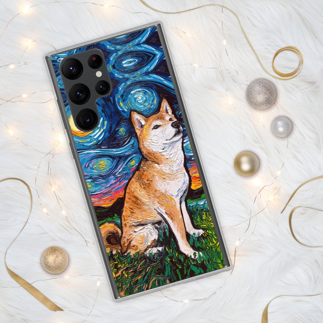Shiba Inu 2 Dog Starry Night Samsung Case Dog Lover Phone Protector Art ...