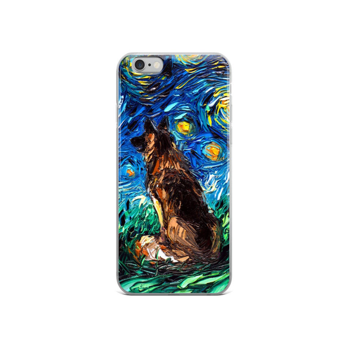 German Shepherd Night iPhone Case Dog lover cute pup Phone | Etsy