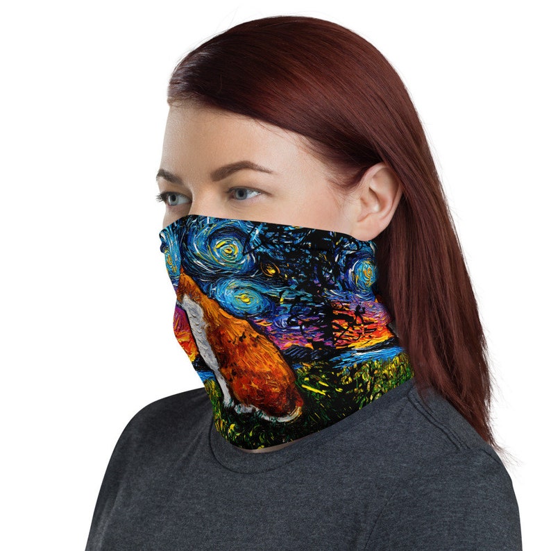 Orange and White Tabby Cat Starry Night Art Face Mask Face | Etsy