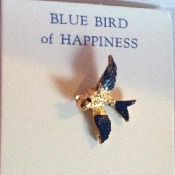 Blue Bird Pin - Etsy