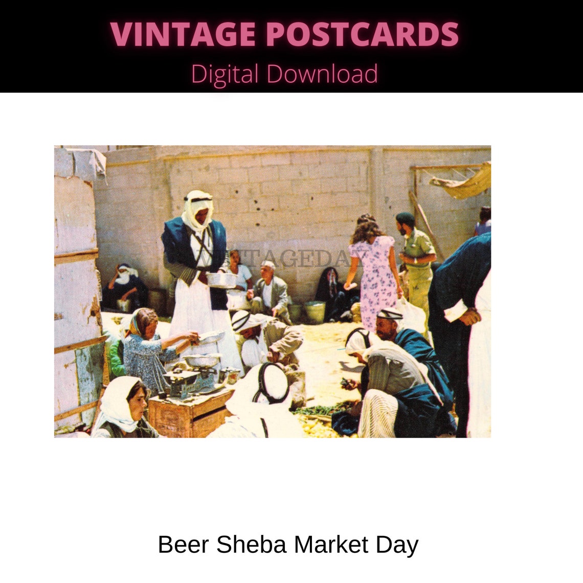 Israel Picture Postcards Vintage Holy Land Instant Digital Download - Etsy