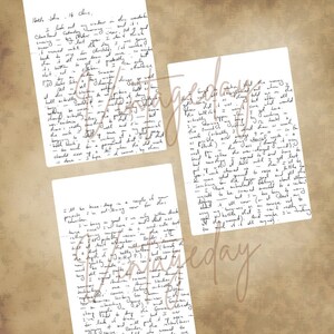 Vintage Script 1960's NYC Broadway Letters, Antique Junk Journal ...