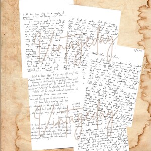 Vintage Script 1960's NYC Broadway Letters, Antique Junk Journal ...