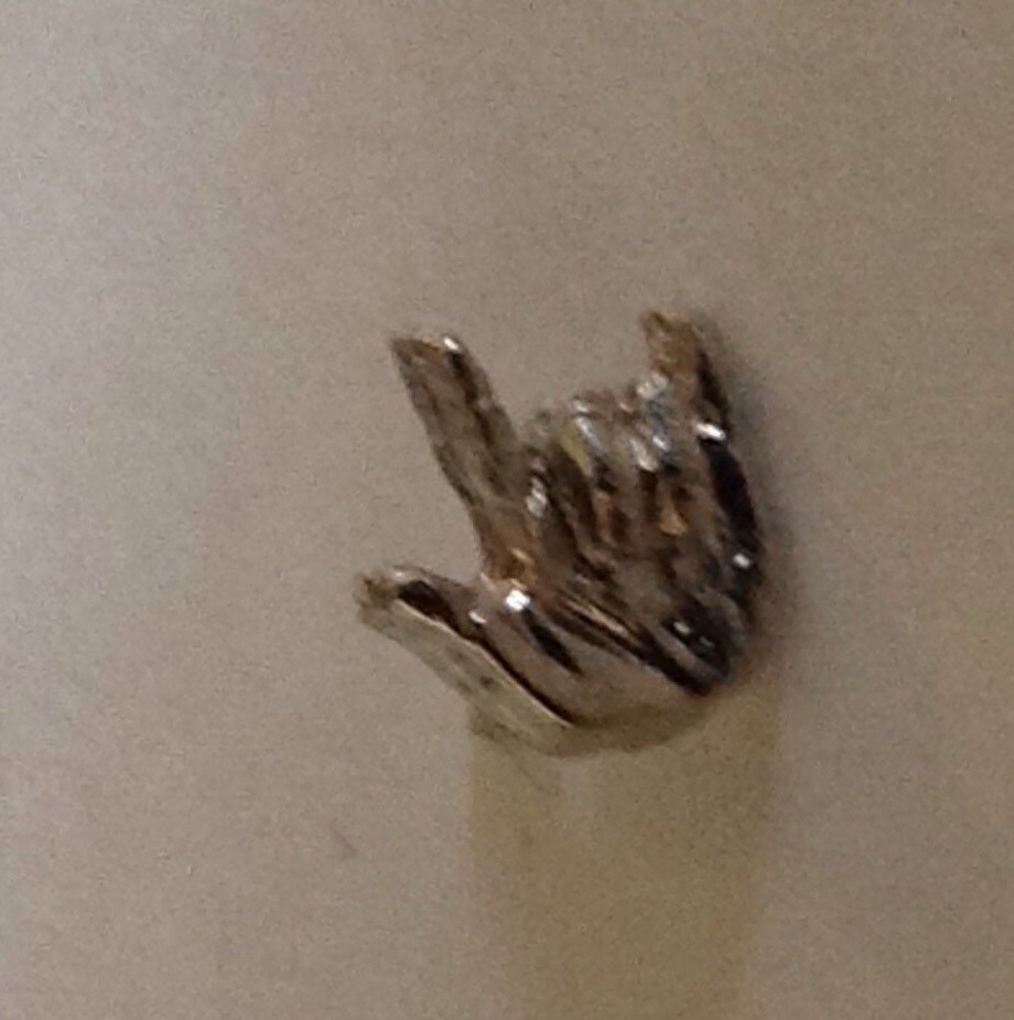 Vintage Oldstock I Love You in Sign Language Silver Tone Clutch Lapel ...