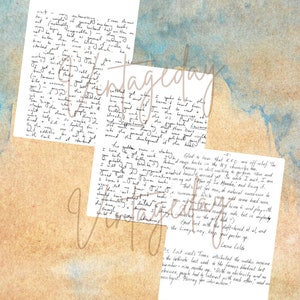 Vintage Script 1960's NYC Broadway Letters, Antique Junk Journal ...