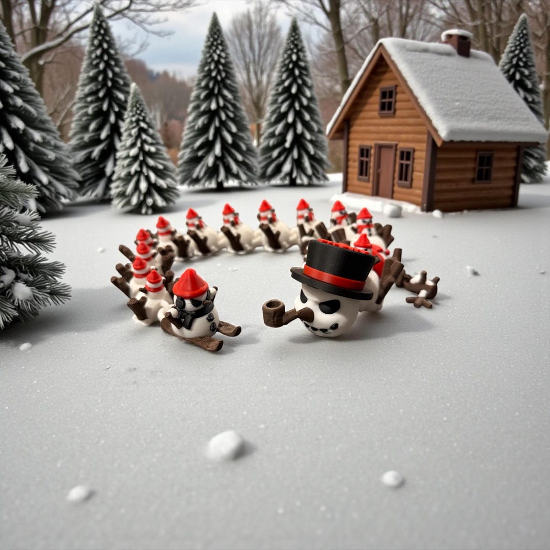 3D Printed Snowman Dragon - Etsy