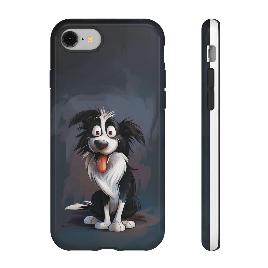 Border Collie Retro Cartoon Style Phone Case, Iphone, Samsung Galaxy ...