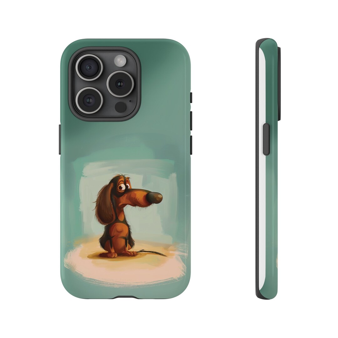 Dachshund Cartoon Style Phone Case, Iphone, Samsung Galaxy, Sausage Dog ...