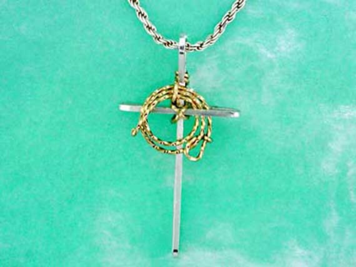 Lariat Cross Necklace Cowgirl Gift Western Wedding Wire | Etsy