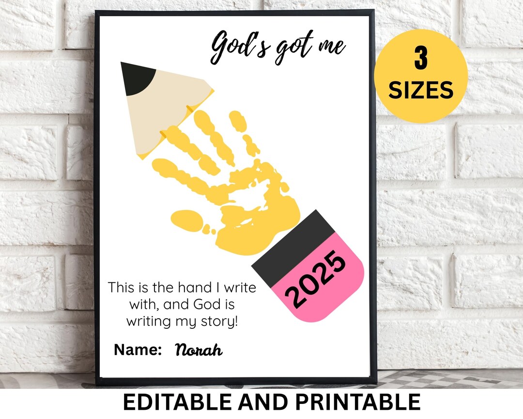 Back to School Christian Handprint, School Keepsake Craft, Preschool ...