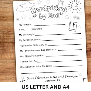 All About Me Christian Printable, Christian Crafts Sunday School ...