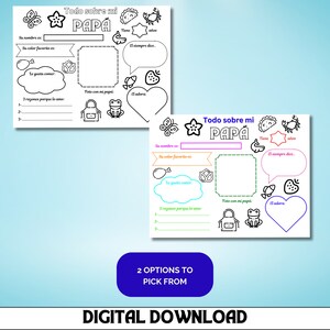 Spanish Fathers Day Coloring Page, Feliz Dia De Los Padres, - Etsy