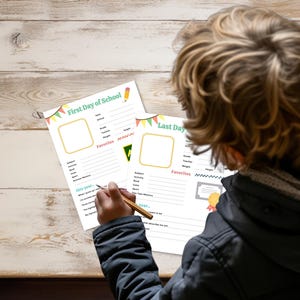 First and Last Day of School Printable, First Day of School Interview ...