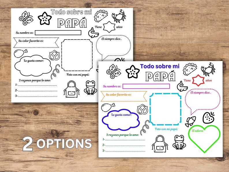 Spanish Fathers Day Coloring Page, Feliz Dia De Los Padres, Regalos ...