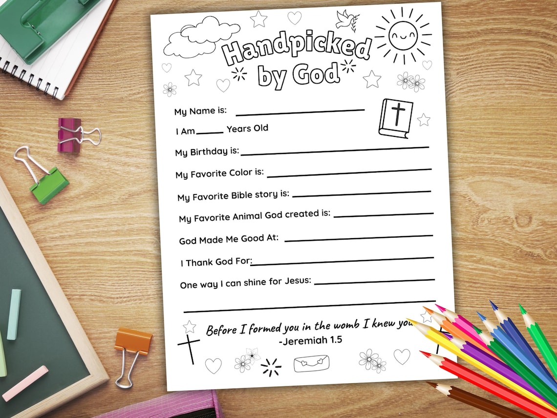 All About Me Christian Printable, Christian Crafts Sunday School ...