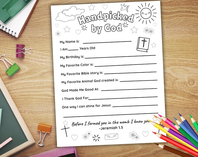 All About Me Christian Printable, Christian Crafts Sunday School ...