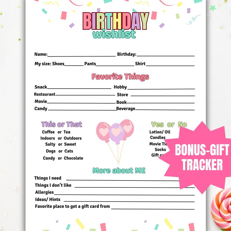 Work Birthday Questionnaire - Etsy