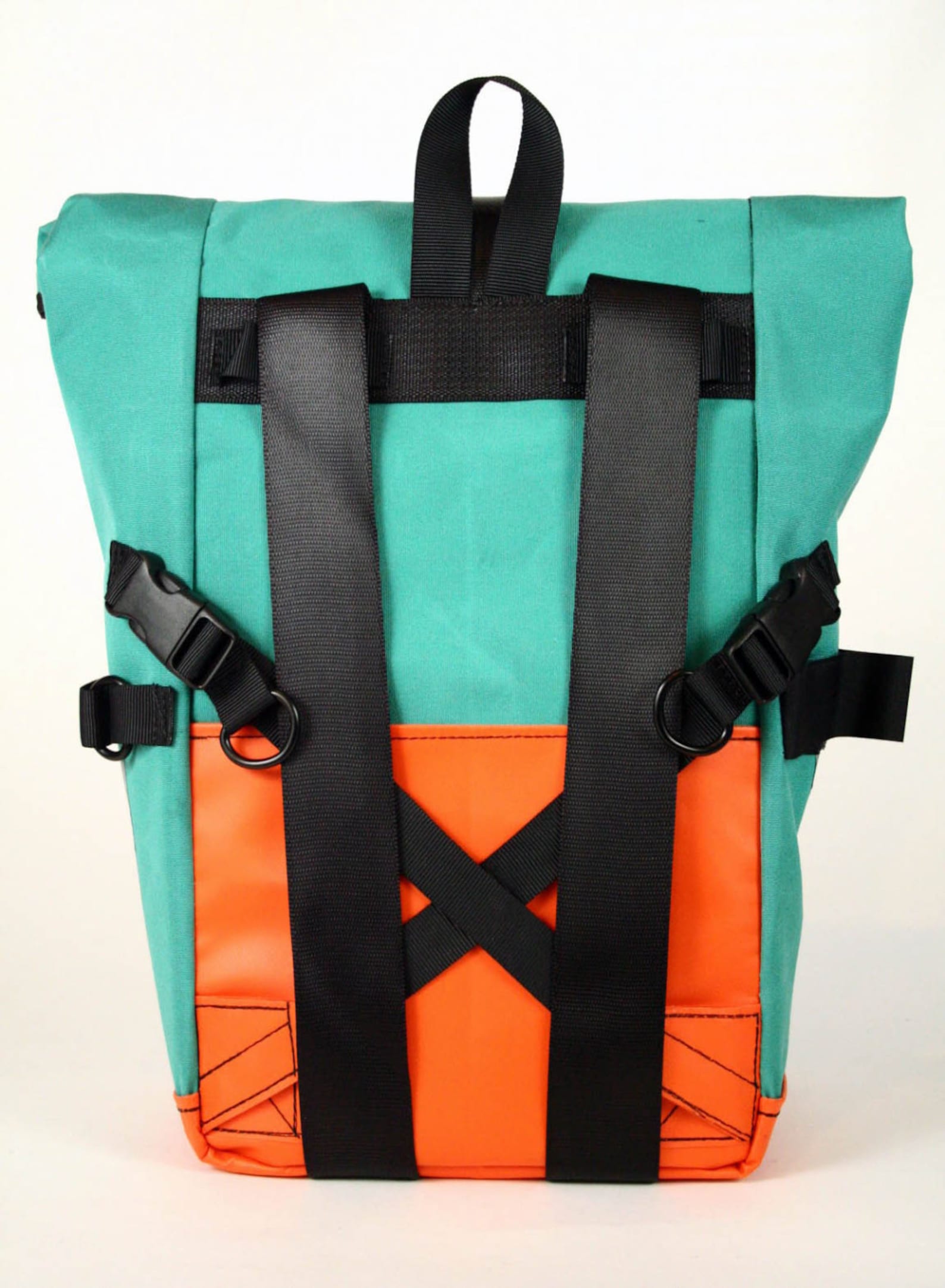 Aqua Orange Blossom - Pannier/backpack Hybrid With Recycled Bike Tubes ...