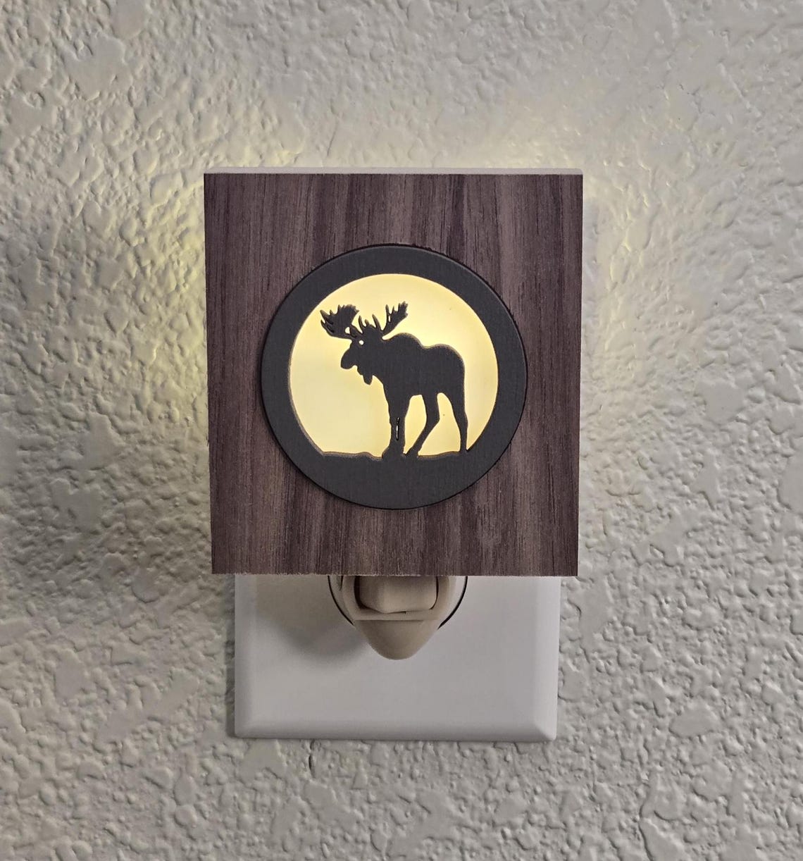 Night Light Plug in Wood Decor - Etsy