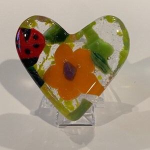 Fused Glass Heart Keepsakes Multiple Colors and Styles - Etsy