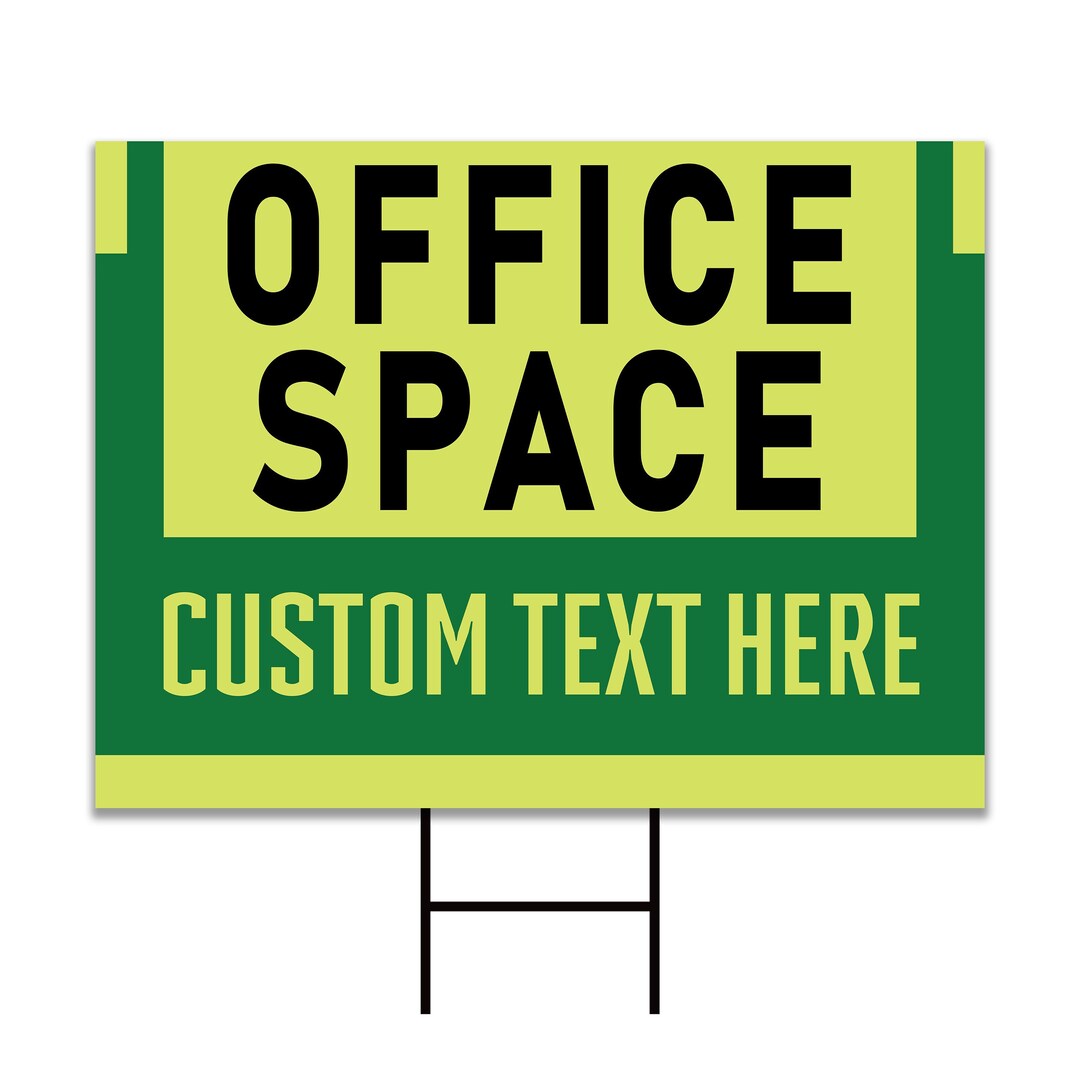 Office Space Available Yard Sign Personalized Coroplast Custom Office ...