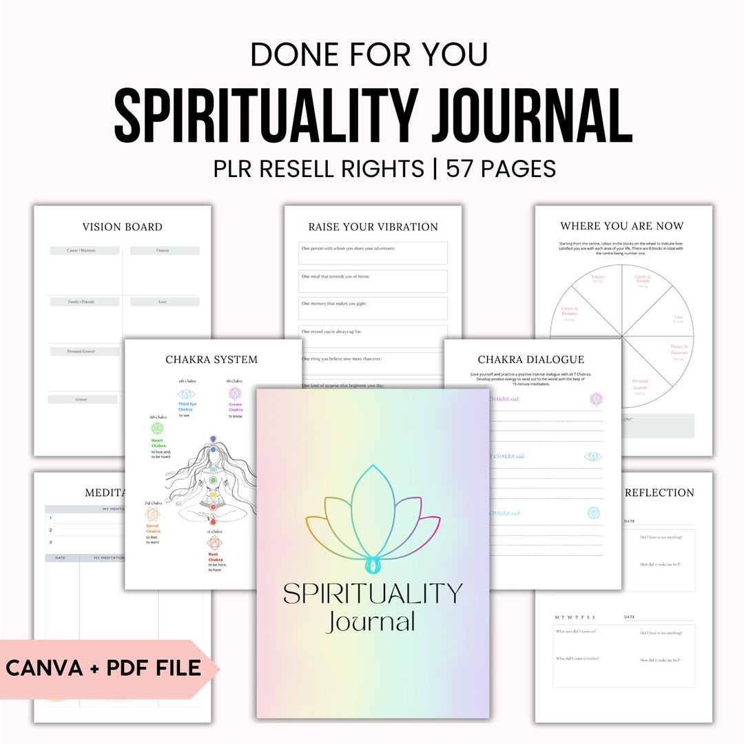 Spirituality Journal With PLR Resell Rights, Spiritual Awakening Ebook ...