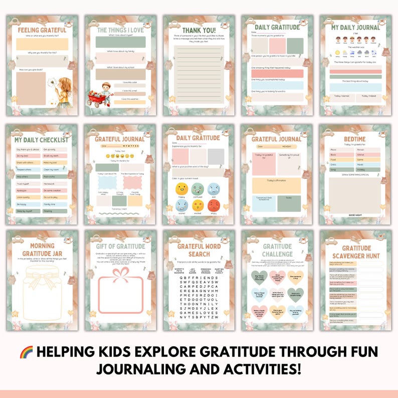 Gratitude Journal for Kids, Mindfulness Activities Workbook, Happiness ...