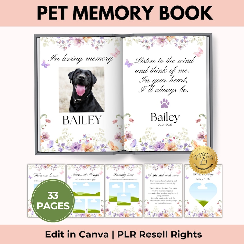 Pet Memorial Scrap Book - Etsy