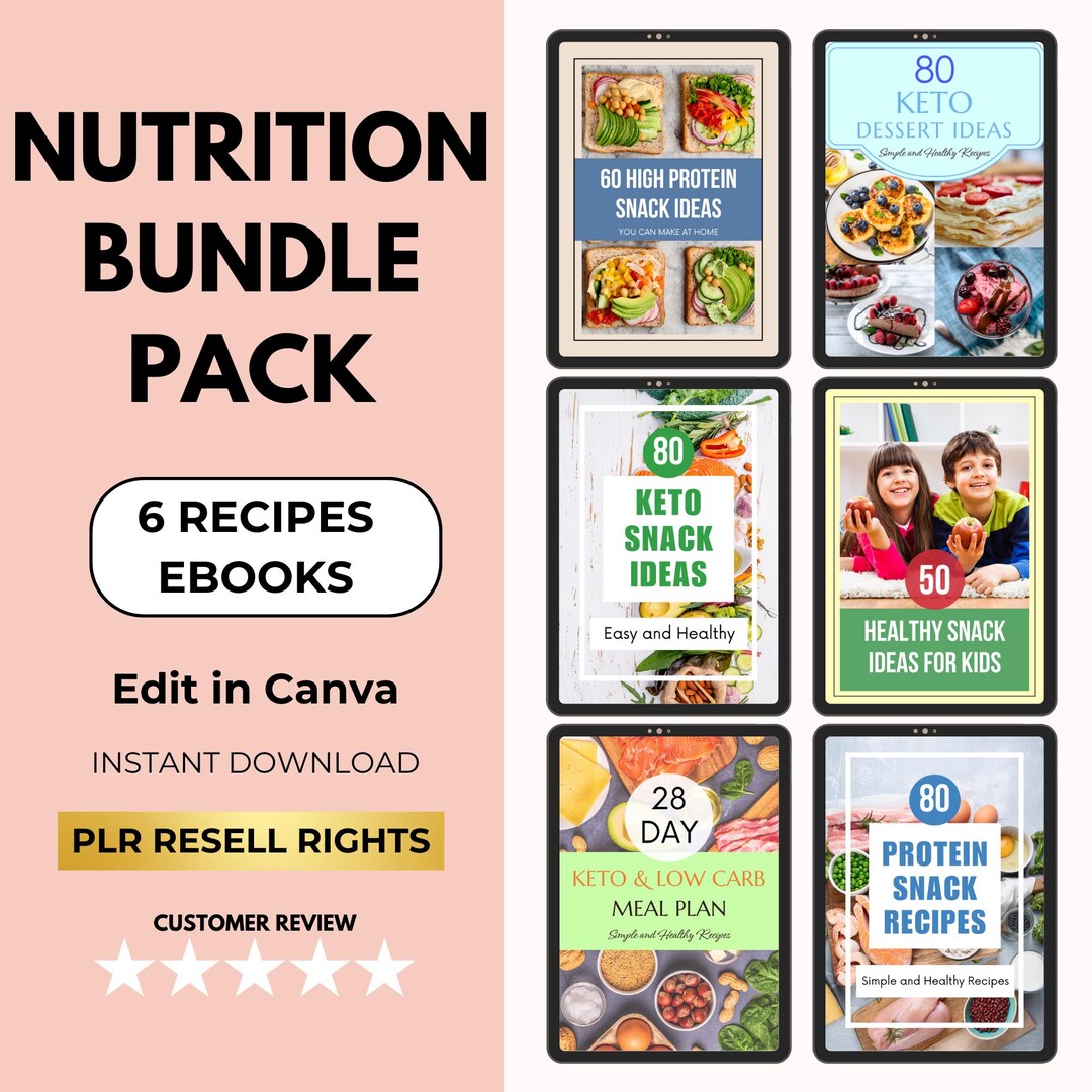 Health & Nutrition Bundle With PLR Resell Rights, Recipes Ebook ...