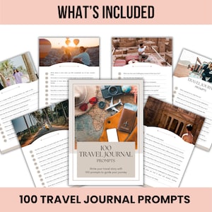 100 Travel Journal Prompts With PLR Resell Rights, Travel Blogger ...