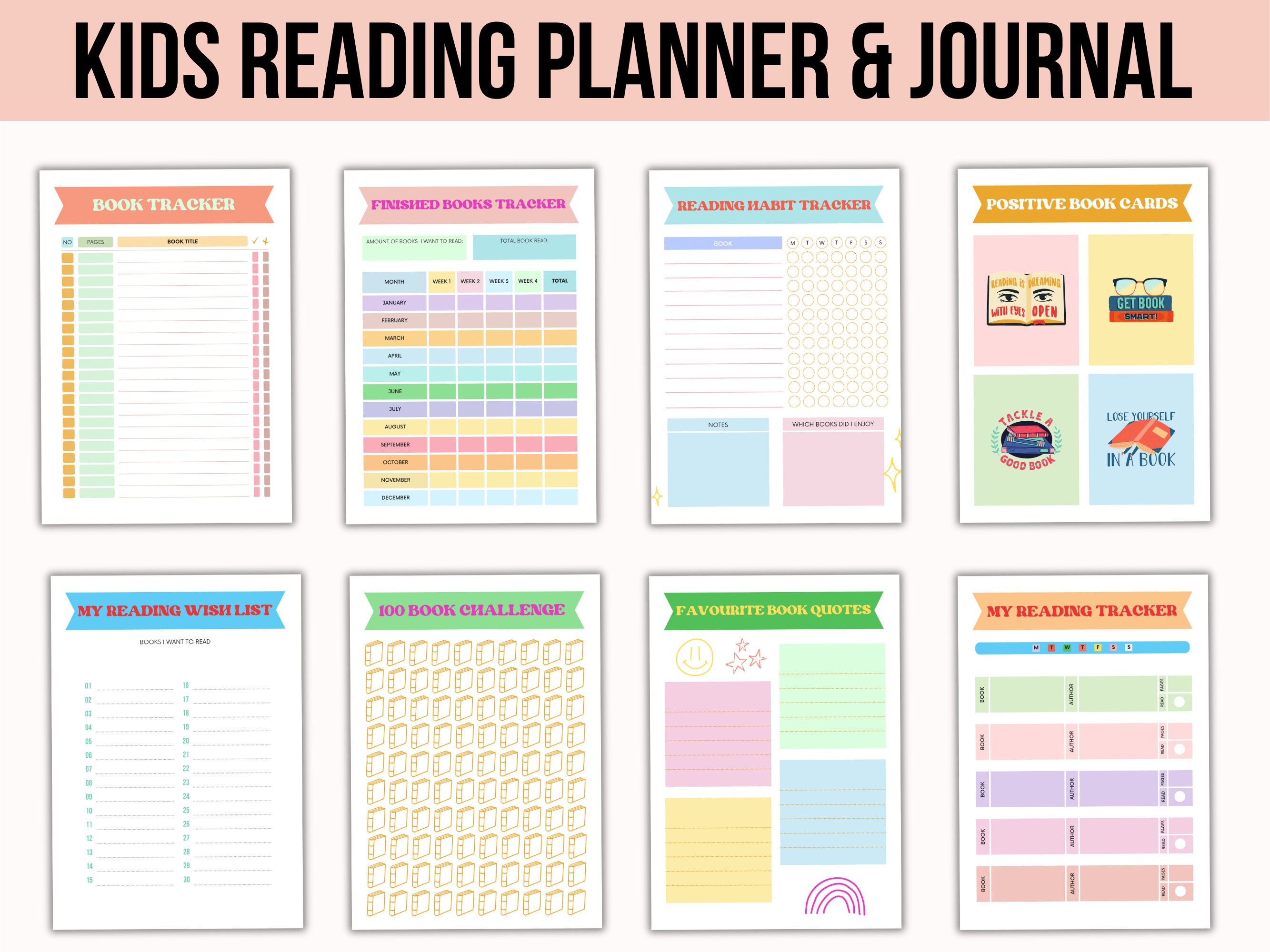 Kids Reading Planner and Journal With PLR Resell Rights, PLR Kids Book ...