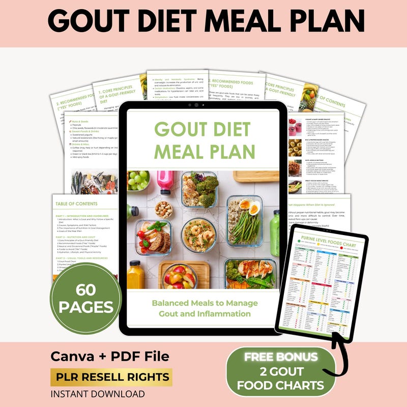 Gout Diet Plan - Etsy
