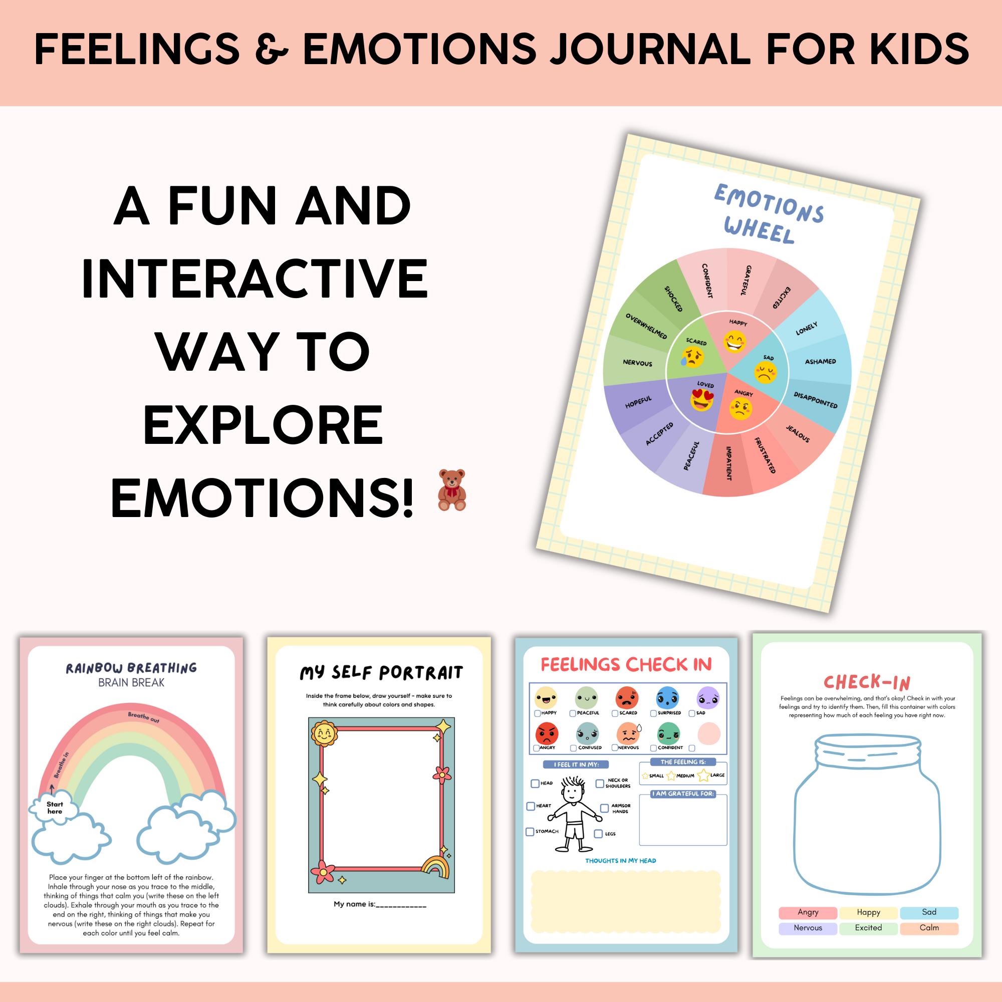 Kids Feelings & Emotions Journal With PLR Resell Rights, Emotional ...