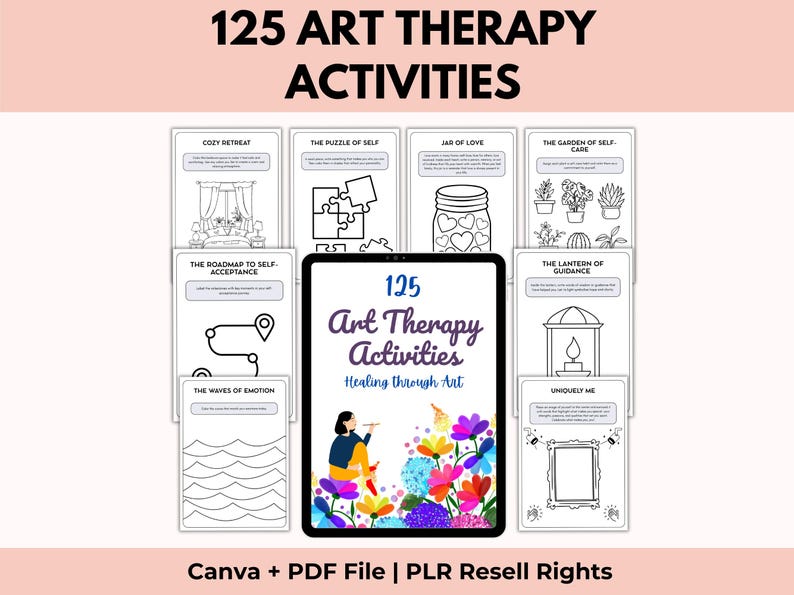 Art Therapy Worksheet Bundle, CBT, DBT, Mindfulness, Therapy Social ...