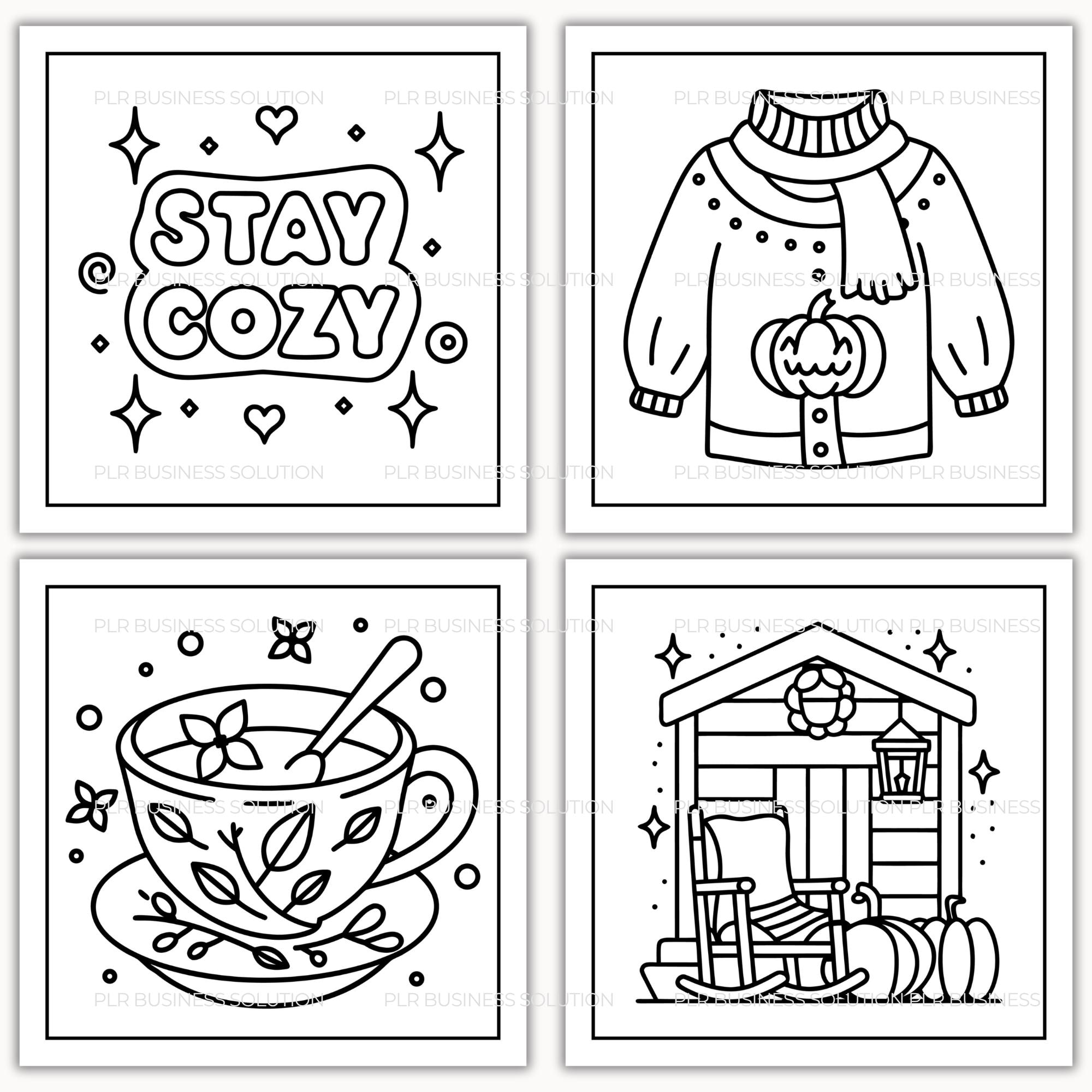 Fall Coloring Pages, Autumn Coloring Book for Kids, Autumn Activities ...