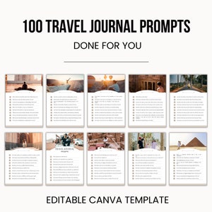 100 Travel Journal Prompts With PLR Resell Rights, Travel Blogger ...