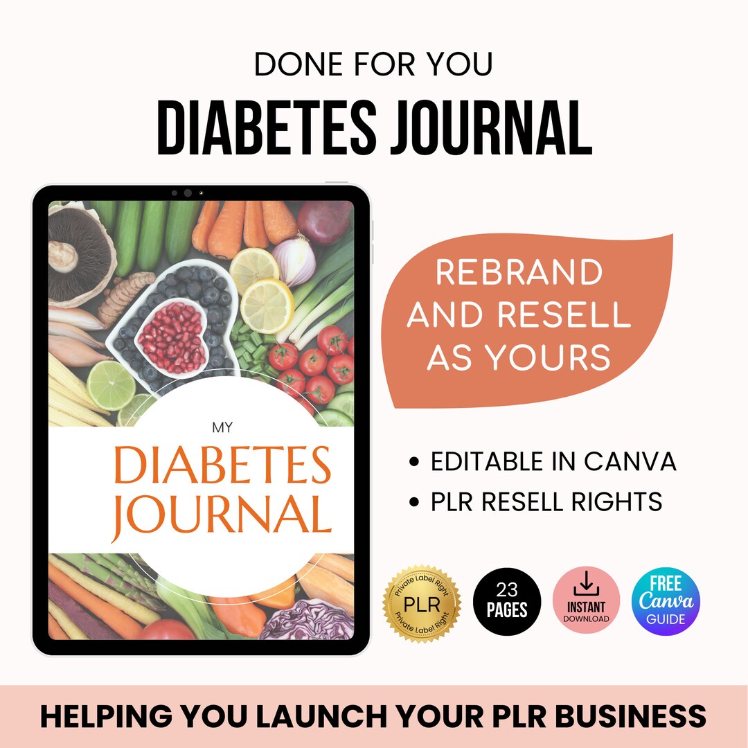 Diabetes Journal With PLR Resell Right, Diabetes Planner, Blood Sugar ...