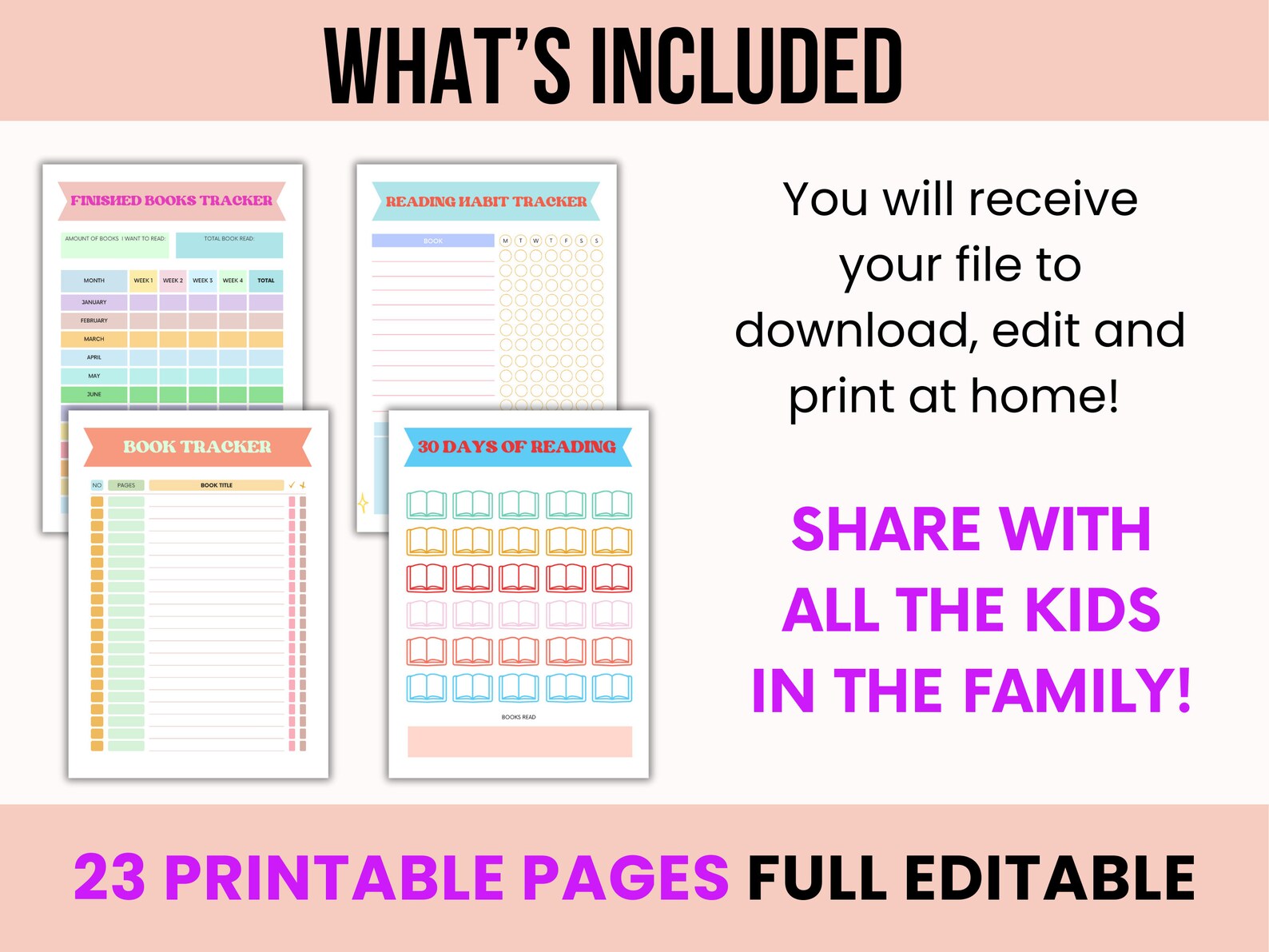 Kids Reading Planner and Journal With PLR Resell Rights, PLR Kids Book ...
