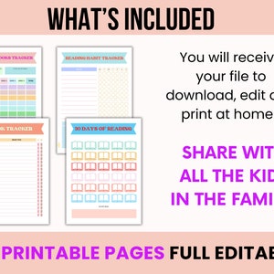 Kids Reading Planner and Journal With PLR Resell Rights, PLR Kids Book ...