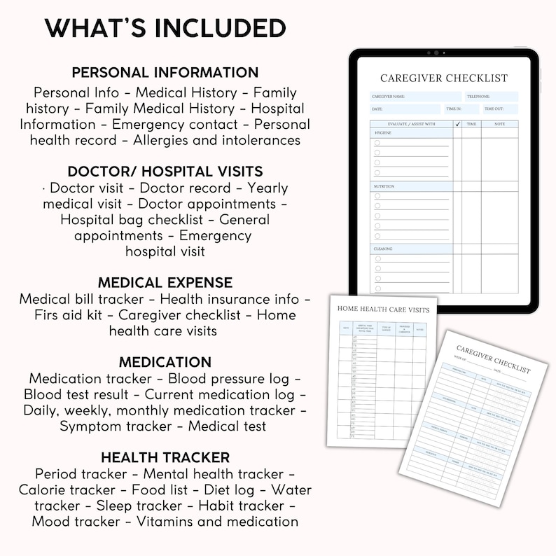 Medical Planner With PLR Resell Rights, Medical History Tracker ...